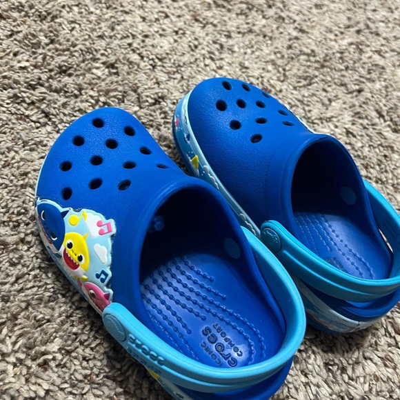 CROCS | Shoes | Baby Shark Crocs Kids Vibrant Blue Cartoon Clogs | Poshmark